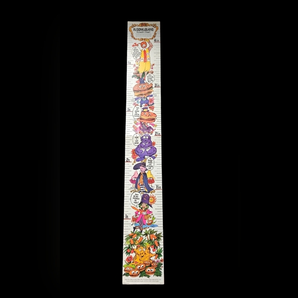 McDonald's | Other | Vintage 971 Mcdonalds Mcdonaldland Growth Chart ...